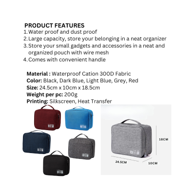 26026 Gadget Travel Organizer Storage Bag - Large - BSGIFTS