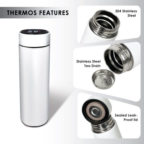 BS07009 Wood Texture _Stainless Steel Thermos Flask 500ml with LED-Full ...